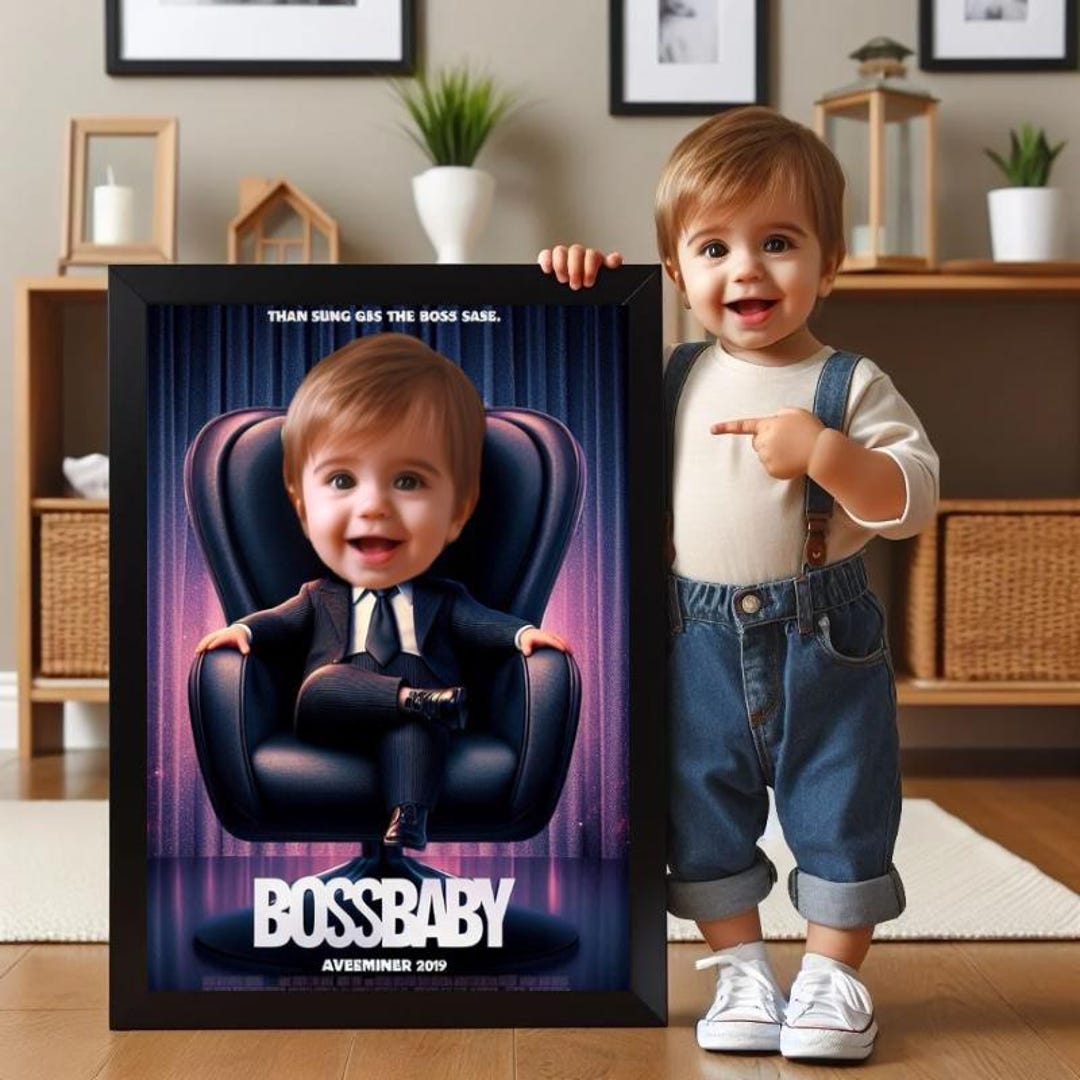 Personalized Boss Baby Portrait,boss Baby Backdrop,custom Boss Baby ...