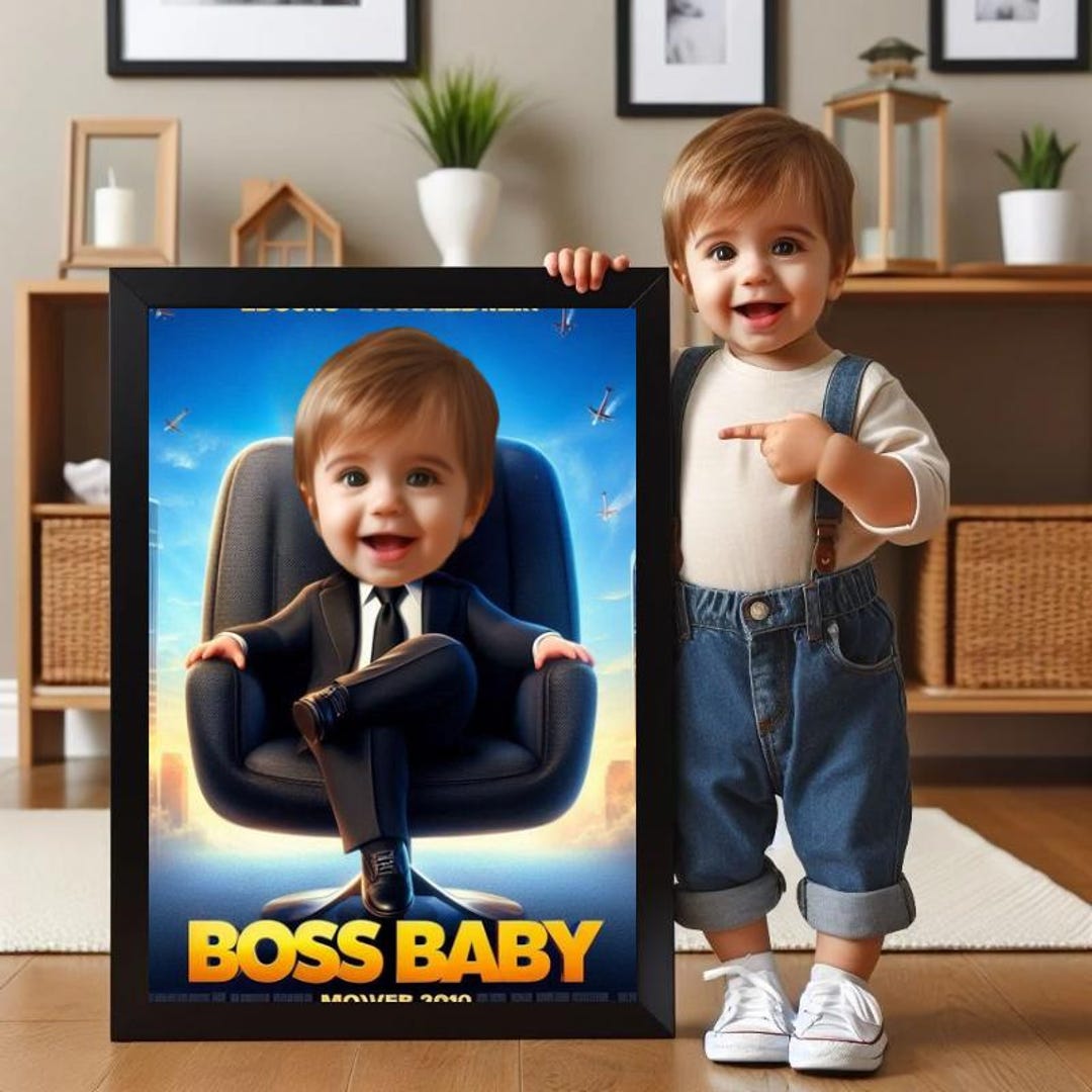 Personalized Boss Baby Portrait,boss Baby Backdrop,custom Boss Baby ...