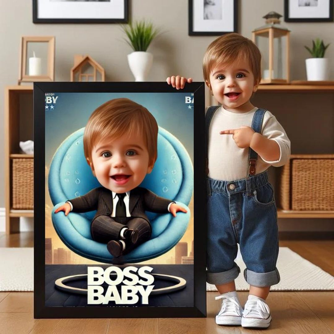 Personalized Boss Baby Portrait,boss Baby Backdrop,custom Boss Baby ...
