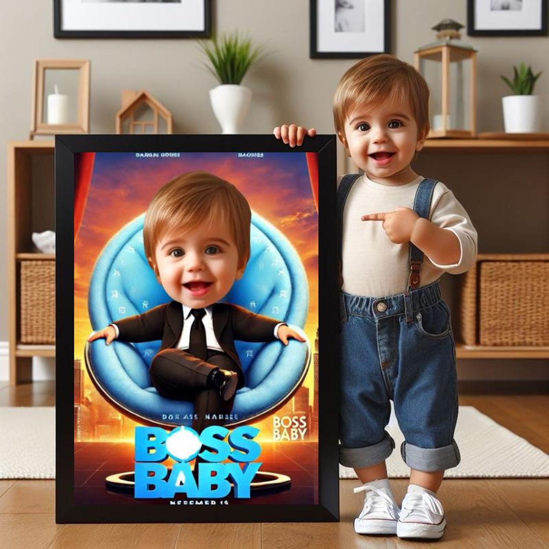 Personalized Boss Baby Portrait,boss Baby Backdrop,custom Boss Baby ...