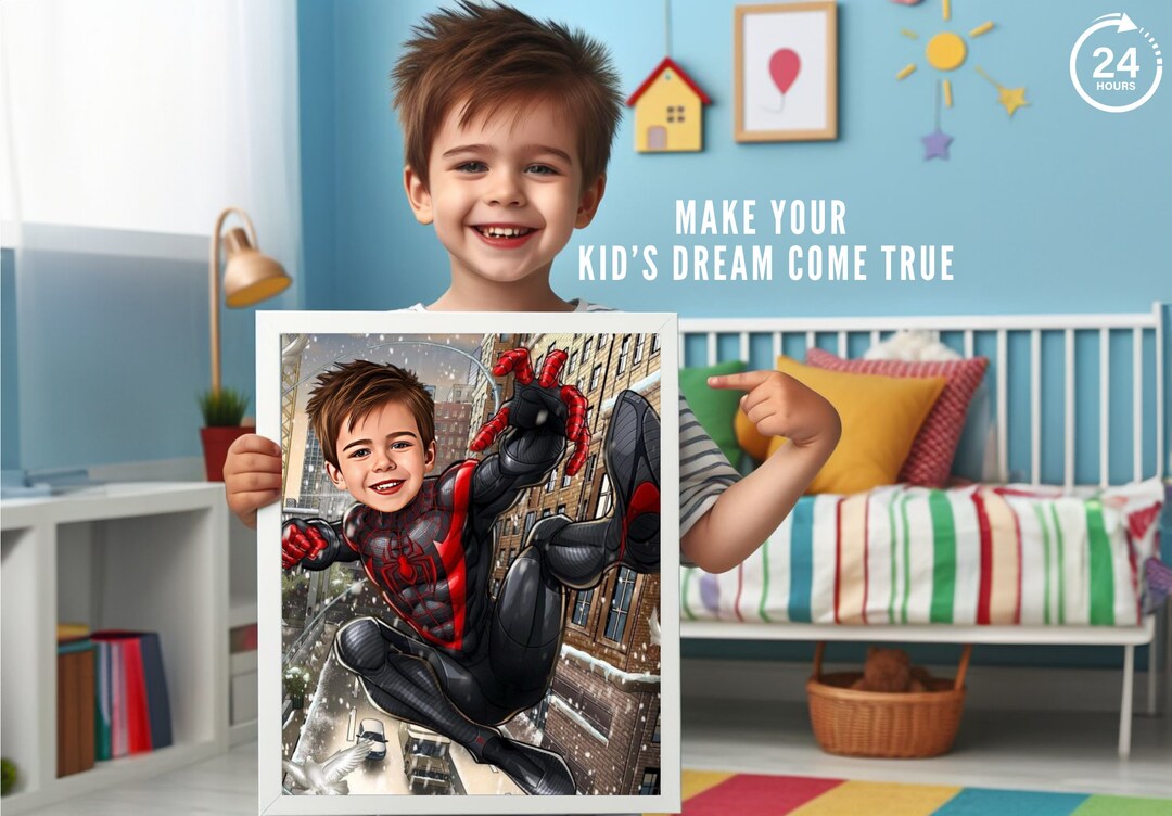 Personalized Spider Man Superhero Portrait,custom Spiderman Portrait ...