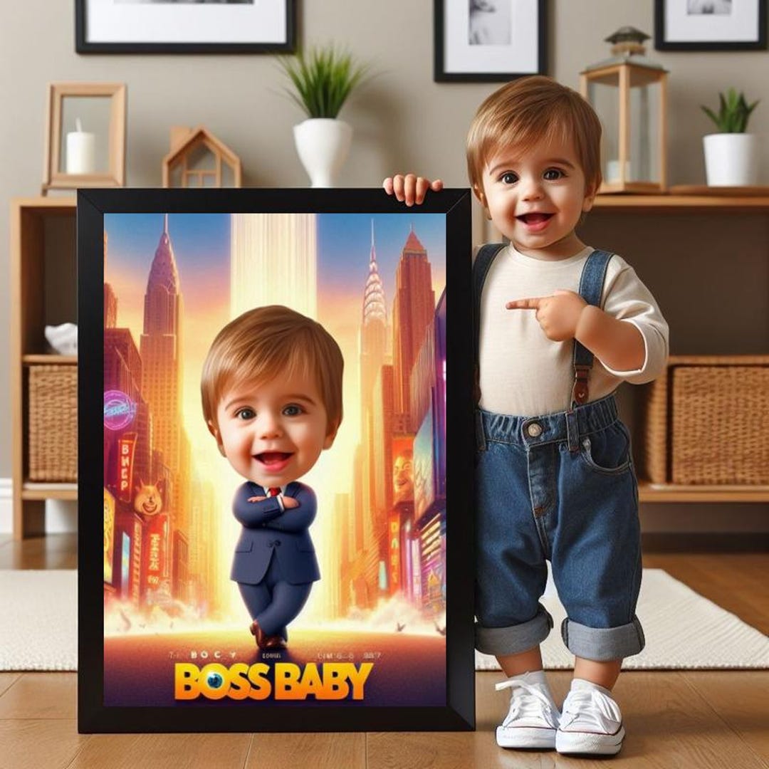 Personalized Boss Baby Portrait,boss Baby Backdrop,custom Boss Baby ...