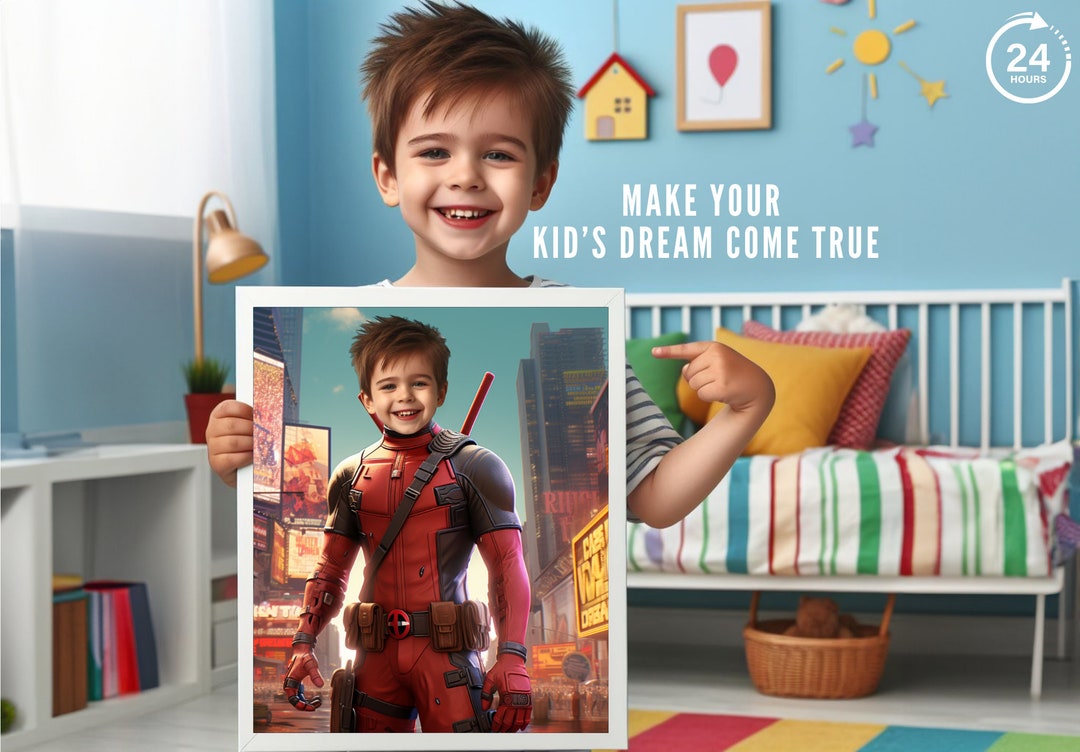 Personalized Deadpool Superhero Portrait,deadpool Portrait,personalized ...