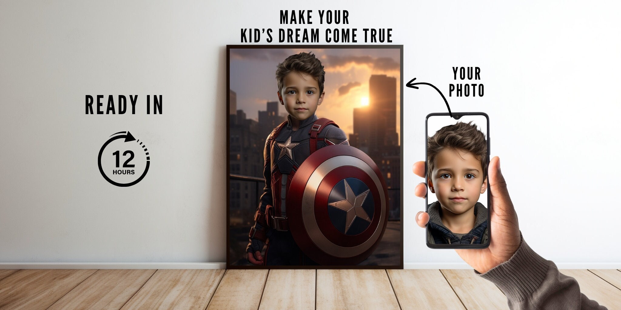 Personalized Captain America Superhero Portrait,captain America ...