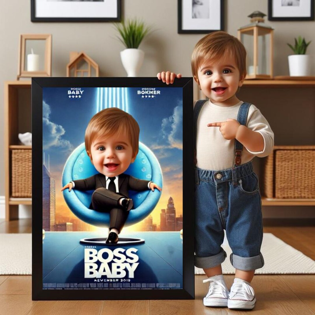 Personalized Boss Baby Portrait,boss Baby Backdrop,custom Boss Baby ...