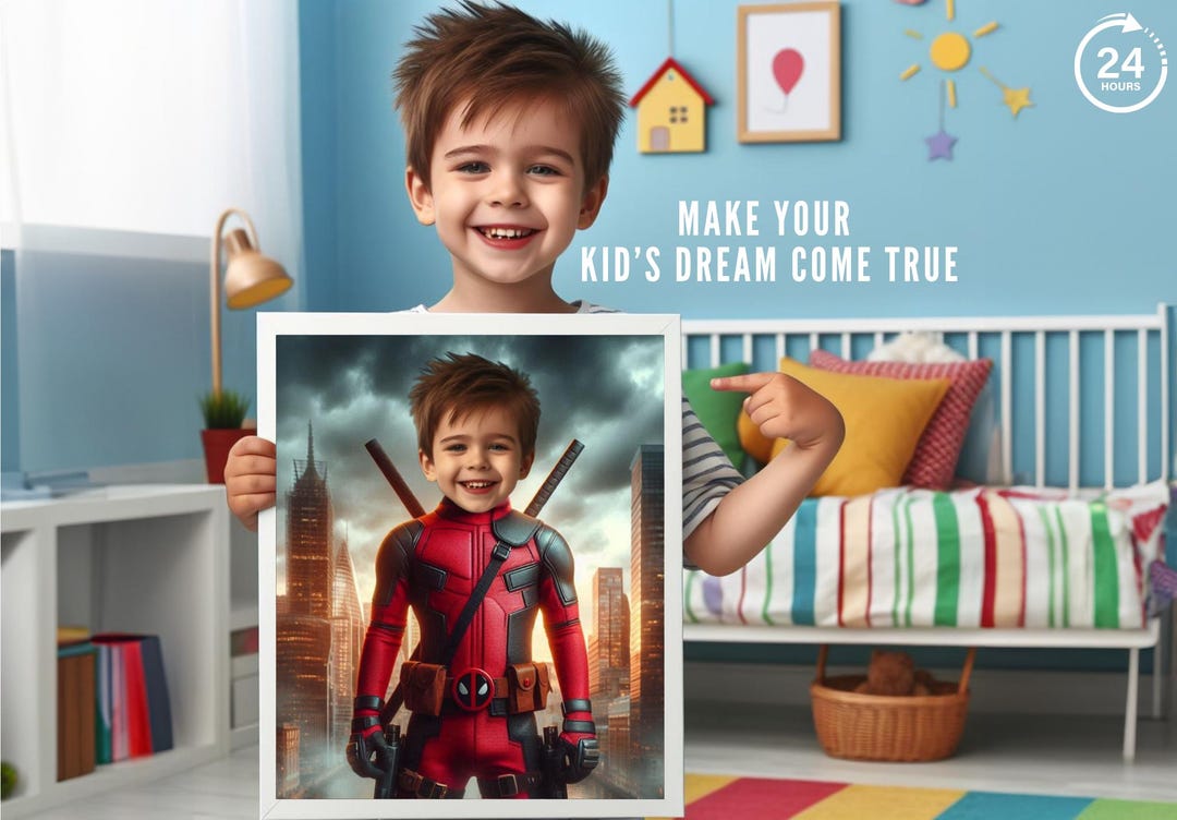 Personalized Deadpool Superhero Portrait,deadpool Portrait,personalized ...