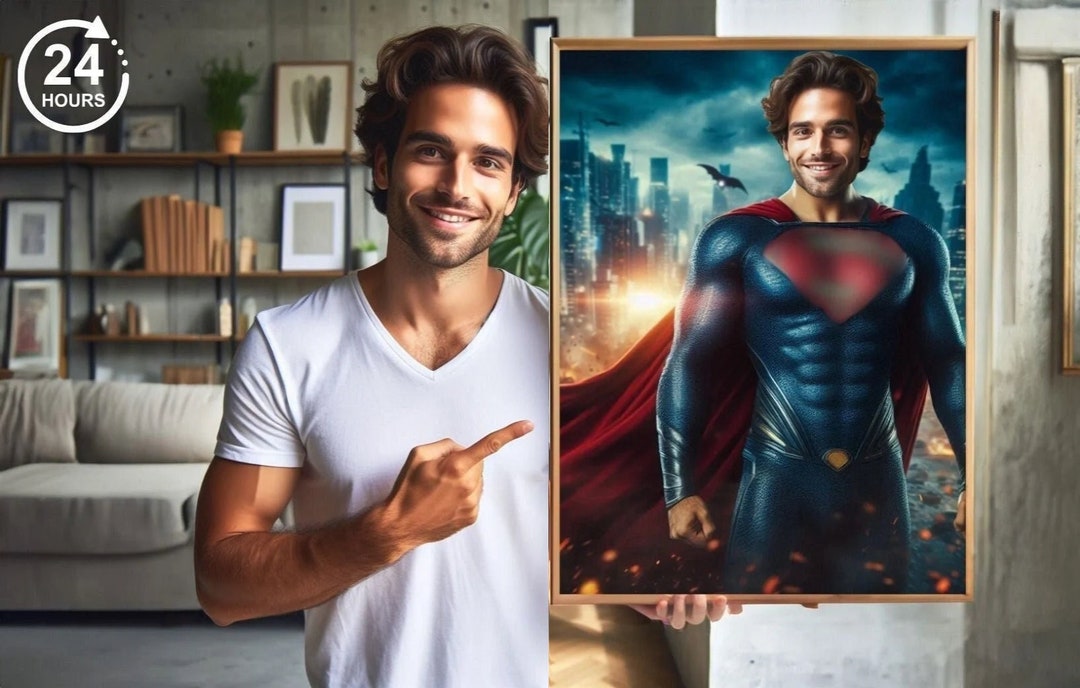 Personalized Superhero,make Your Own Superhero Portrait,custom ...