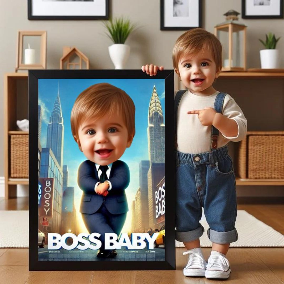 Personalized Boss Baby Portrait,boss Baby Backdrop,custom Boss Baby ...