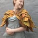 Enchanted Fall Wool Leaf Capelet, Autumn Orange Felted Half Cape ...
