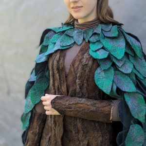 Mystic Tree Bark Bracers, Woodland Druid Armor, Forest Wool Gauntlets ...