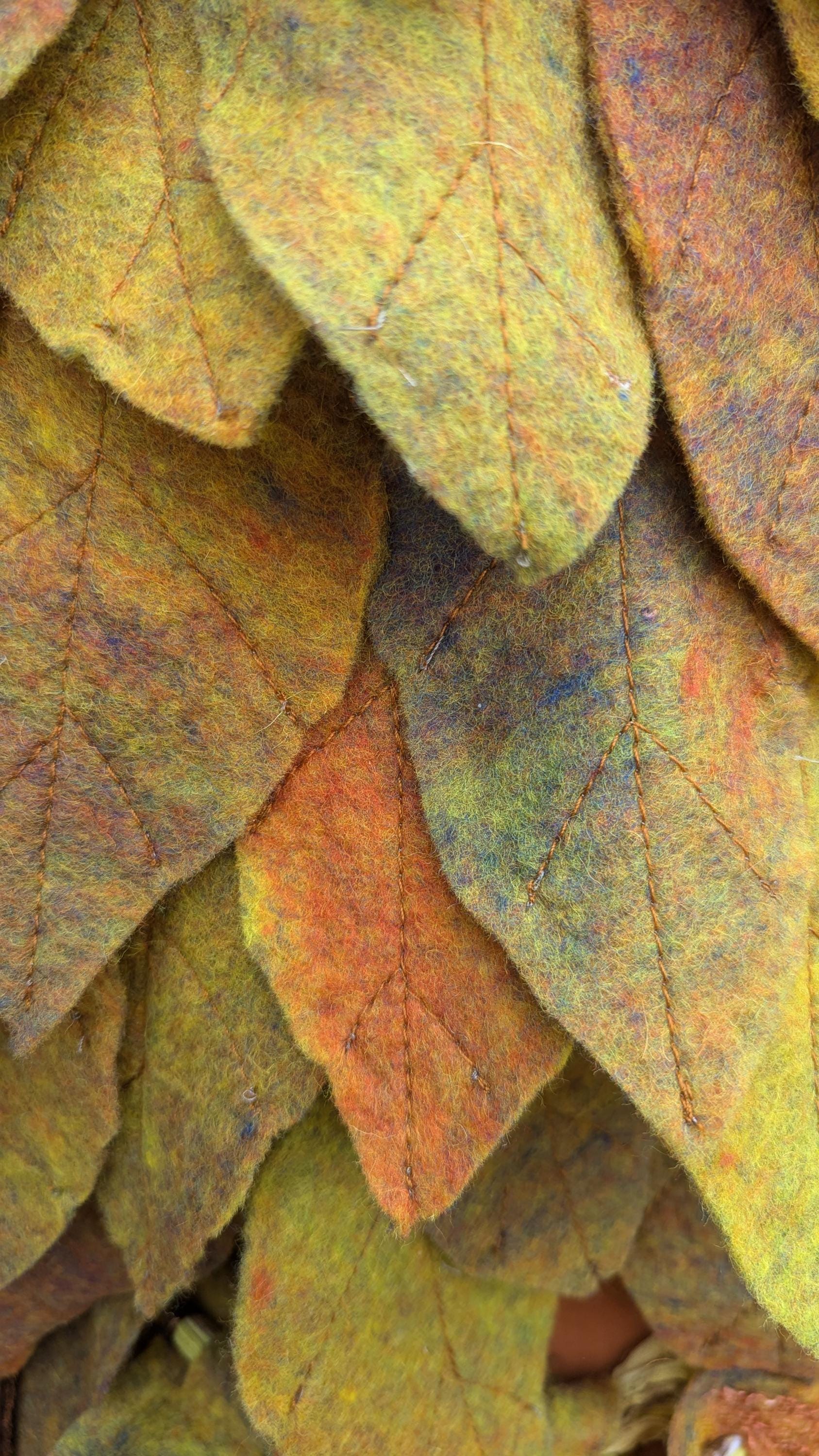 Enchanted Fall Wool Leaf Capelet, Autumn Orange Felted Half Cape ...