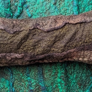 Brown Felted Bark Bracers, Druid Woodland Wool Gloves, Whimsical Tree ...