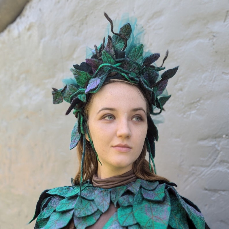 Enchanted Leaf Crown, Druid LARP Headpiece, Fairy Woodland Dryad ...