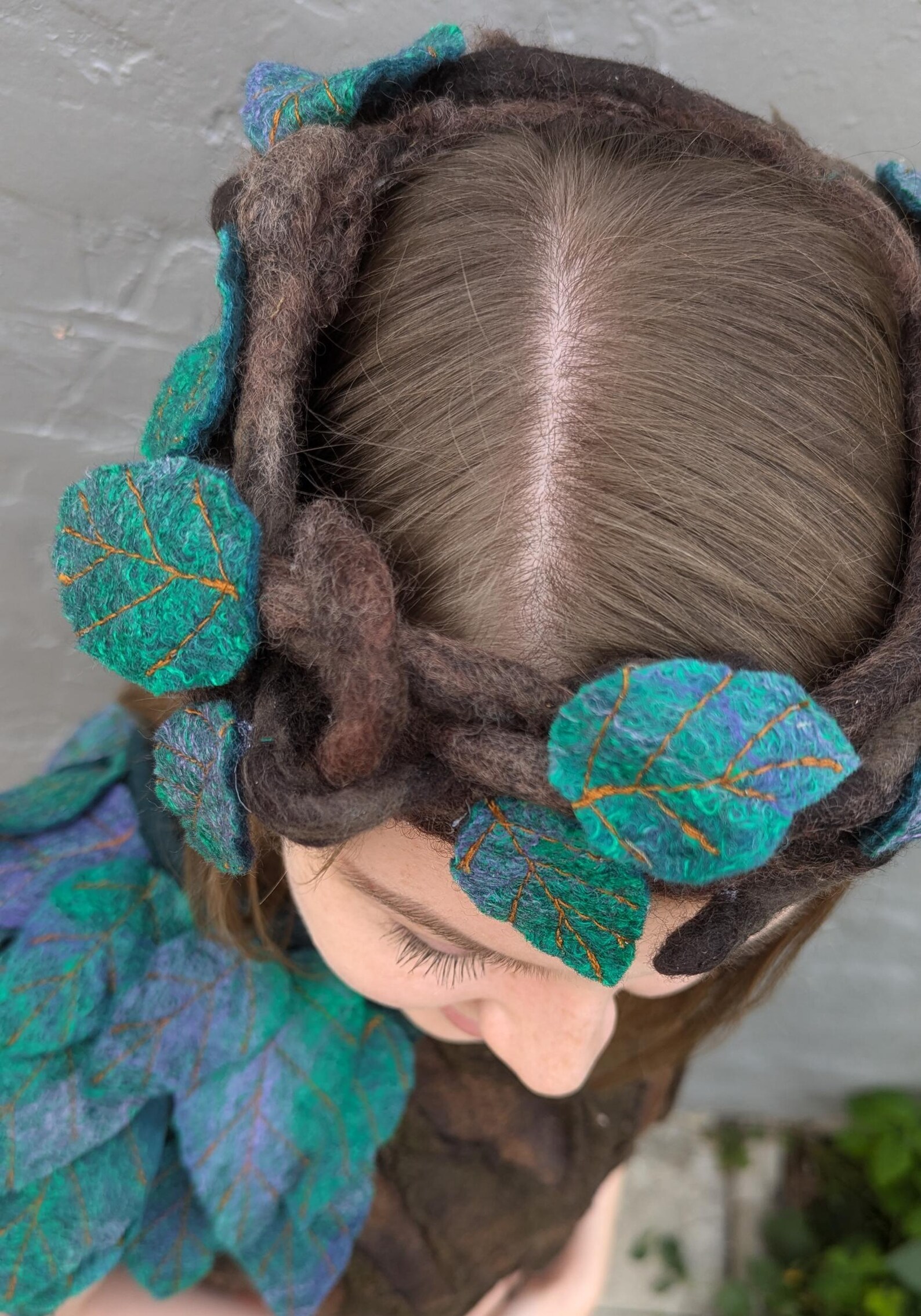 Green Woodland Nymph Leaf Crown, Wood Elf Tiara, Fairy Headpiece, Dryad ...