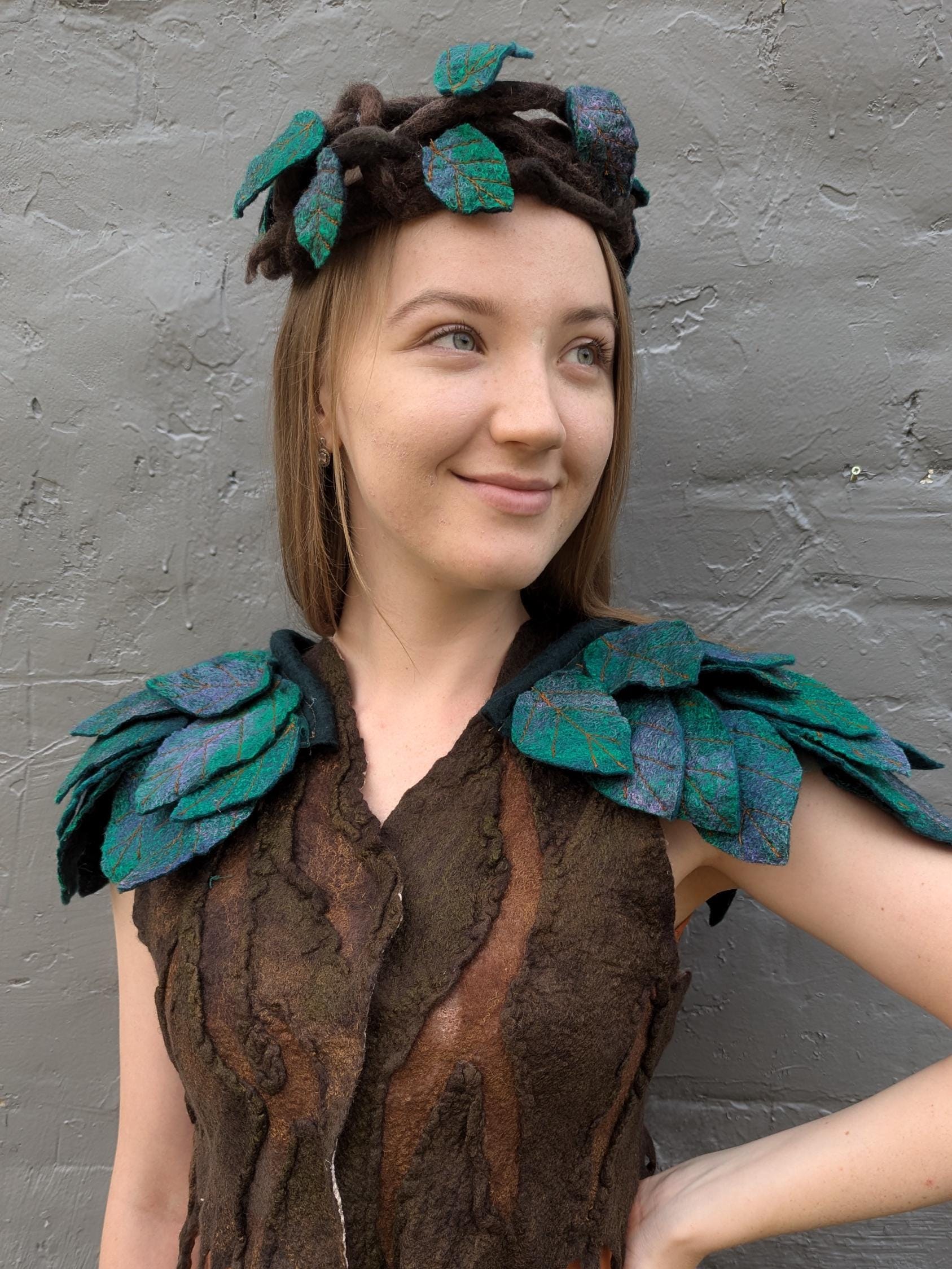 Ranger Leaf Shoulder, Druid Pauldrons, Elven Fae Armor, Wood Elf Outfit ...