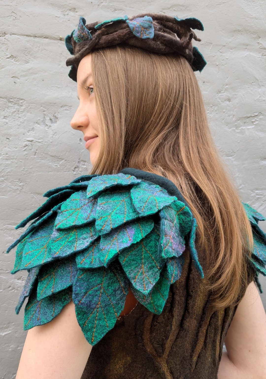 Ranger Leaf Shoulder, Druid Pauldrons, Elven Fae Armor, Wood Elf Outfit ...