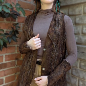Handmade Felted Wool Waistcoat: Fantasy Tree Bark Vest, LARP Costume - Etsy