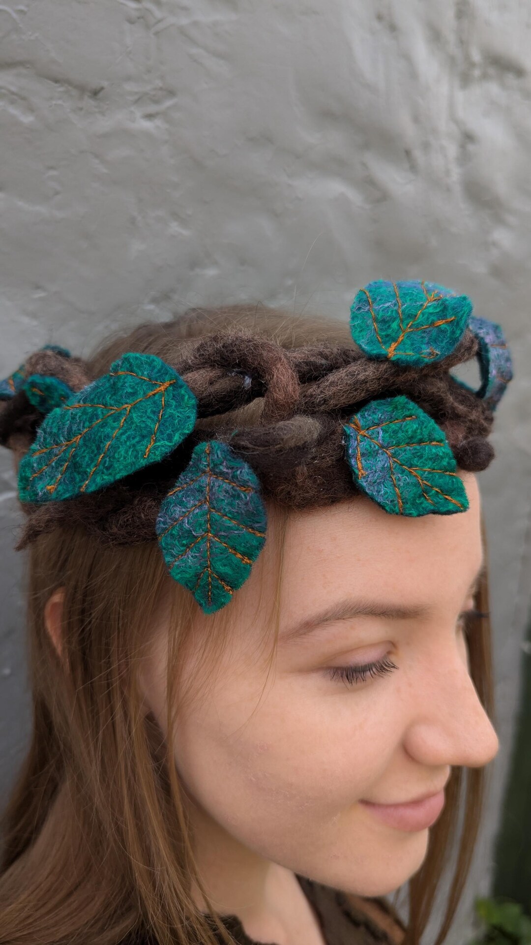 Green Woodland Nymph Leaf Crown, Wood Elf Tiara, Fairy Headpiece, Dryad ...