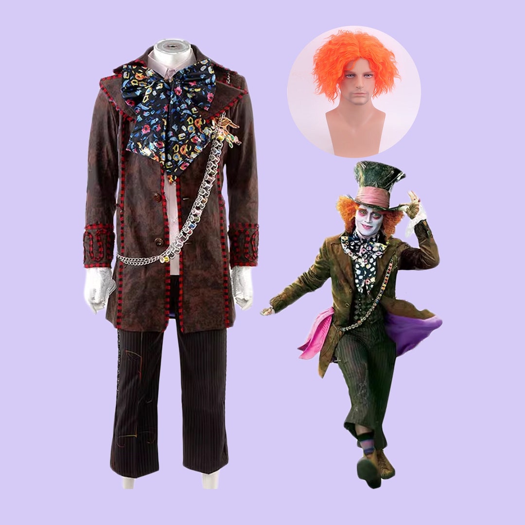 Mad Hatter Cosplay Costume Tarrant Hightopp Cosplay Wig Alice Etsy