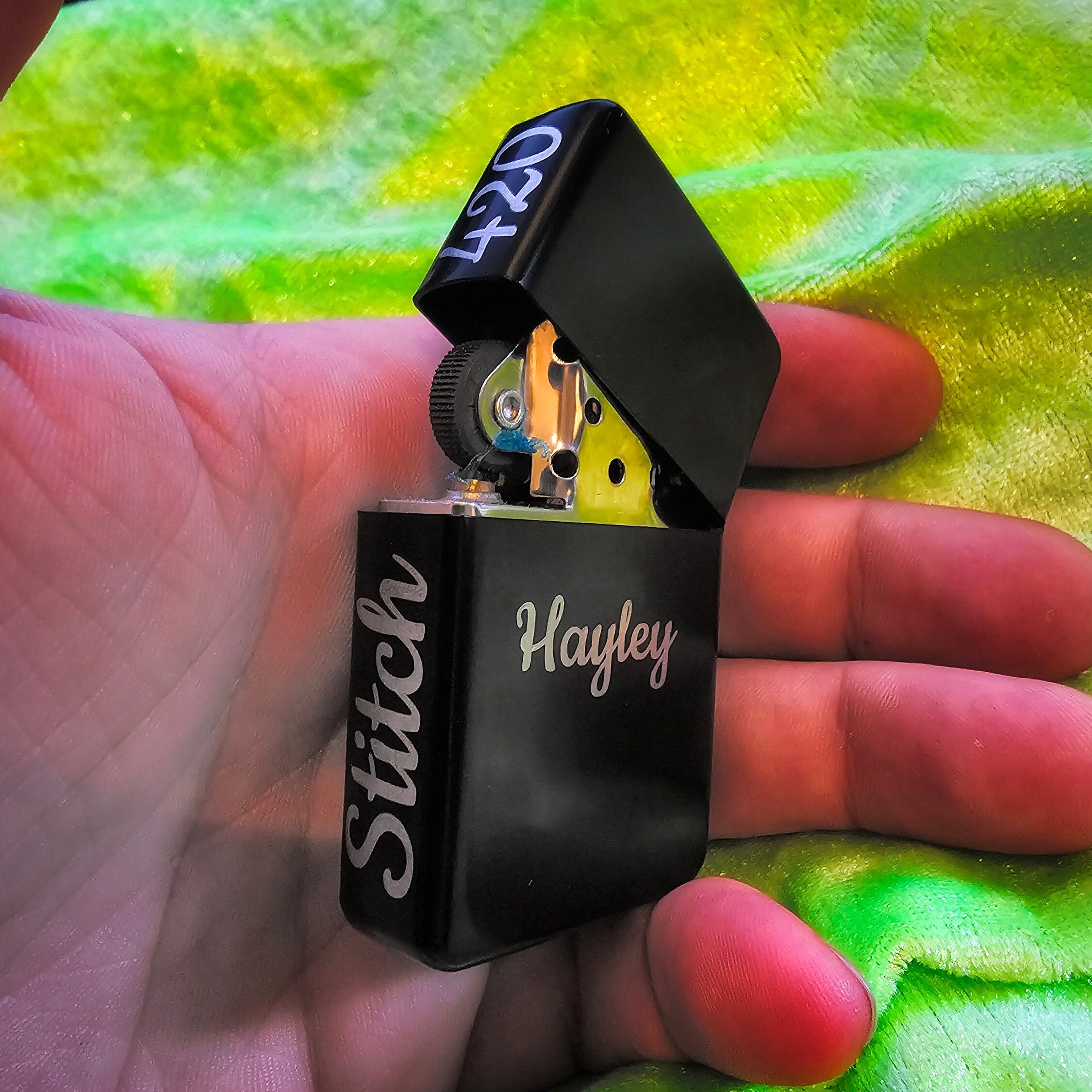 Lilo and Stitch Engraved Black Personalised Stoner Stitch 420 - Etsy