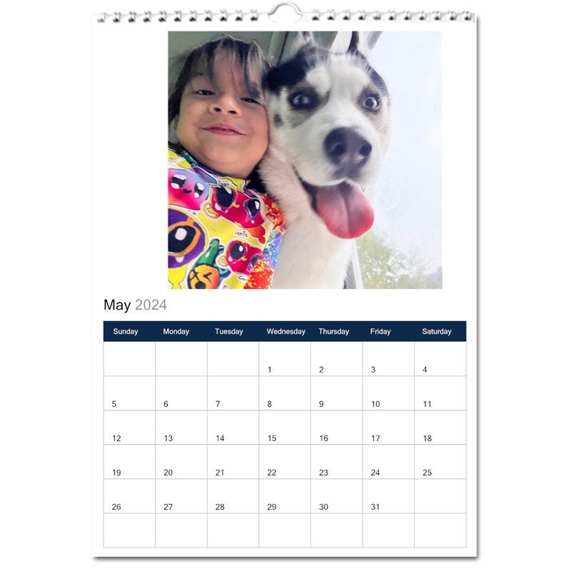 Personalised Husky Owner Gift 2024 Calendar Unique Calendar - Etsy
