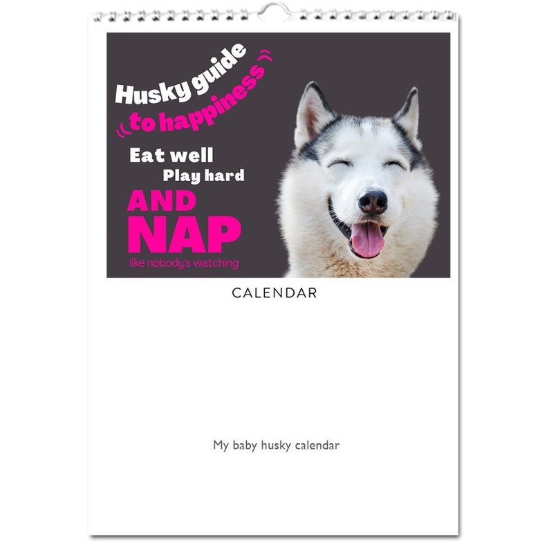 Personalised Husky Owner Gift 2024 Calendar Unique Calendar - Etsy