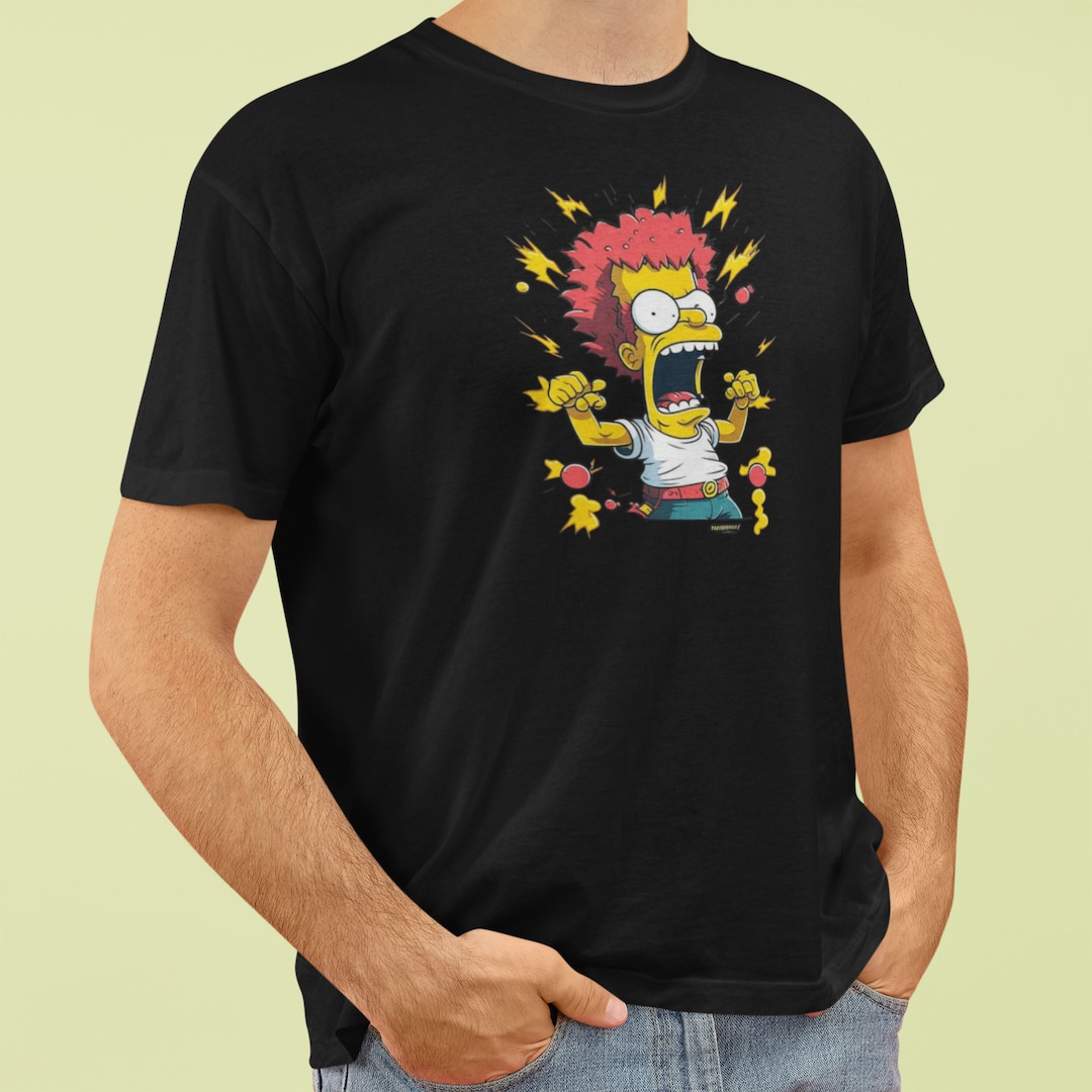 Angry Simpson Bart Unleash Animated Mischief With This - Etsy