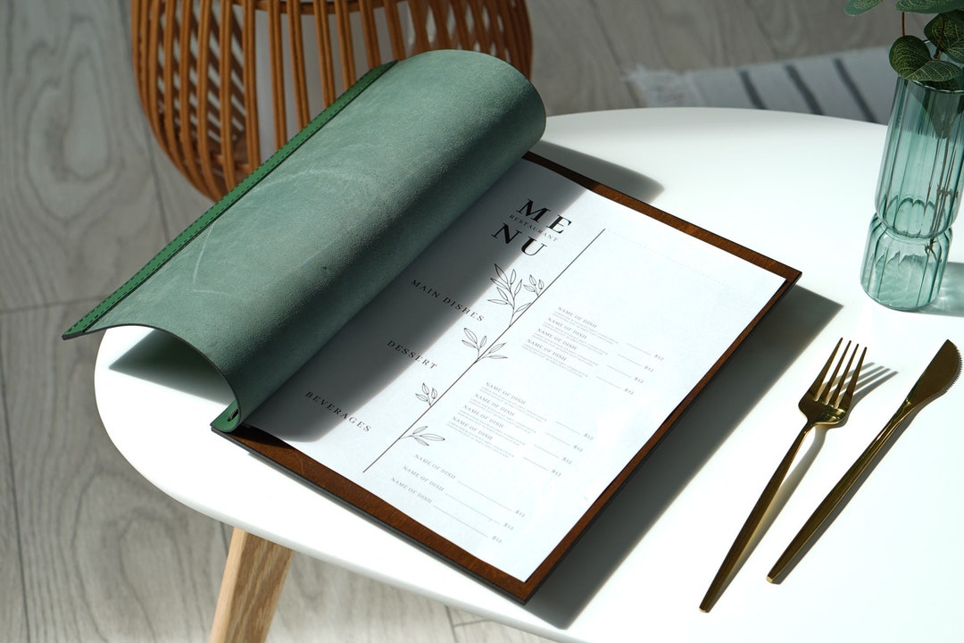 Leather Menu Board: A4/A5 Restaurant Menu Cover - Etsy