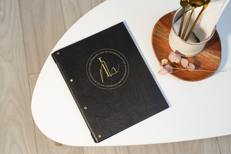 Wooden Menu, Leather Menu A4/US Letter, A5/US Half-letter, Leather Menu ...