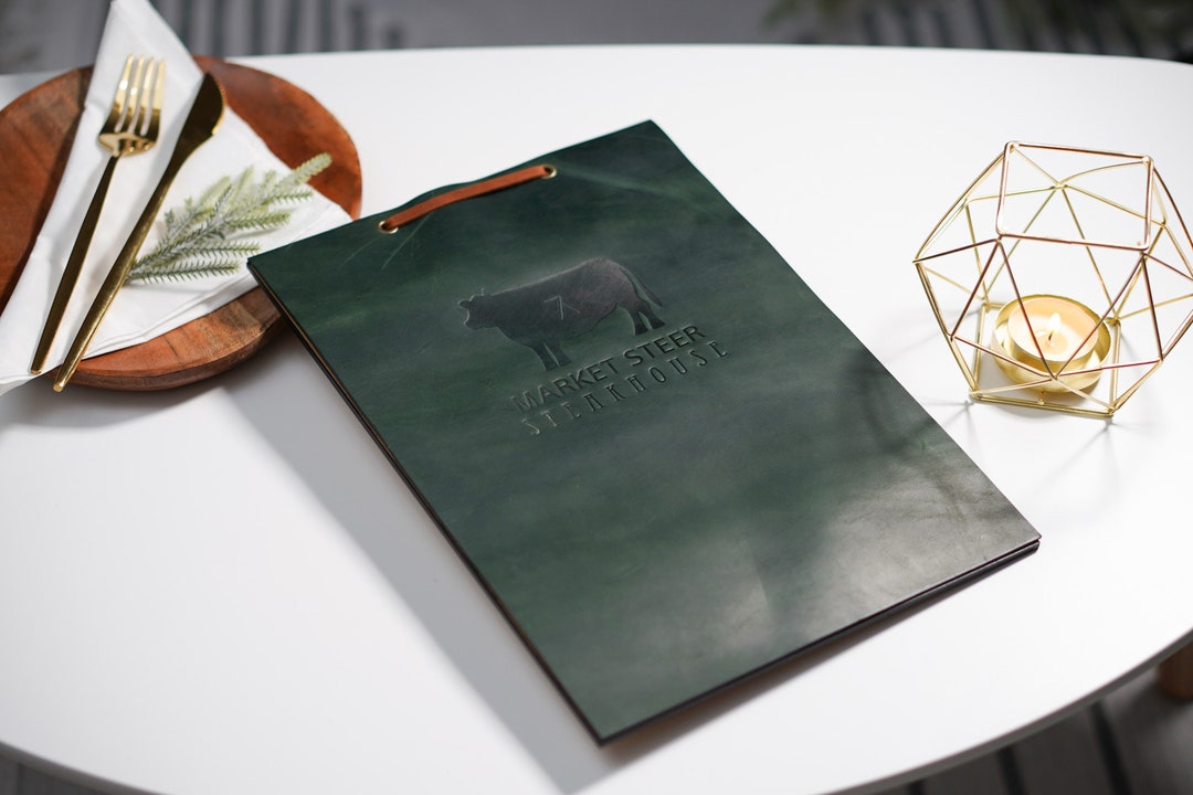 Menu Board, Leather Menu A5/US Half-letter, A4/US Letter, Leather Menu ...