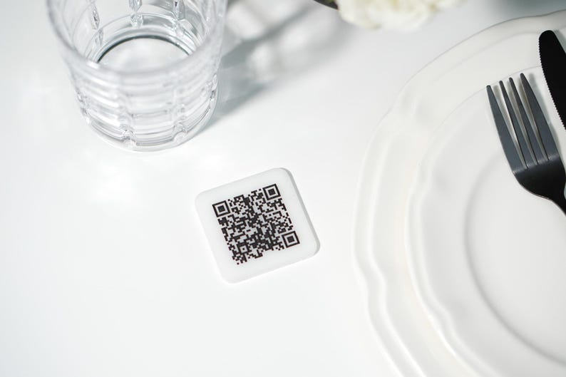 Custom Acrylic QR Code Menu Sign for Cafe or Restaurant - Etsy Australia