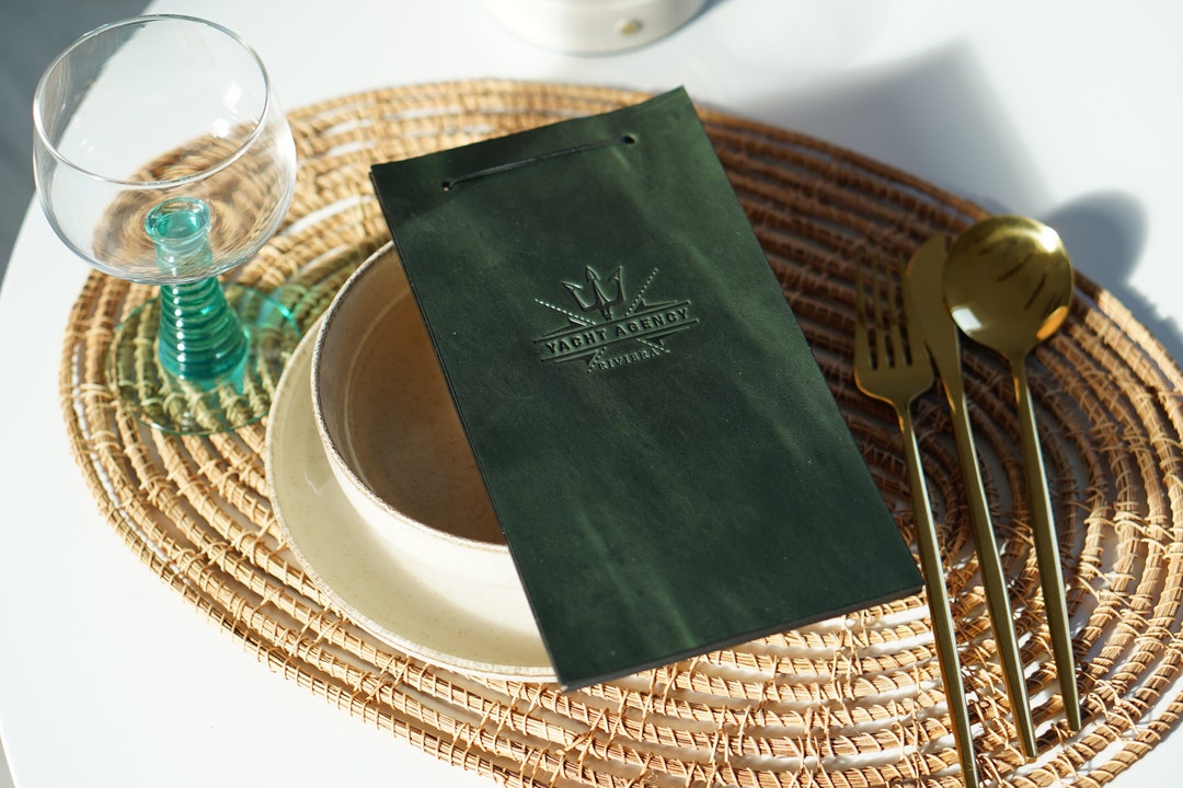 Custom Leather Menu Cover: Restaurant Menu Holder, A5/A4 Sizes - Etsy