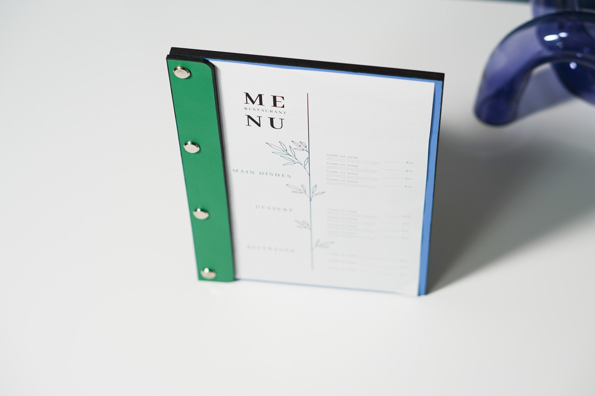 Custom Leather Menu Cover: A5 Wooden Restaurant Menu Holder - Etsy