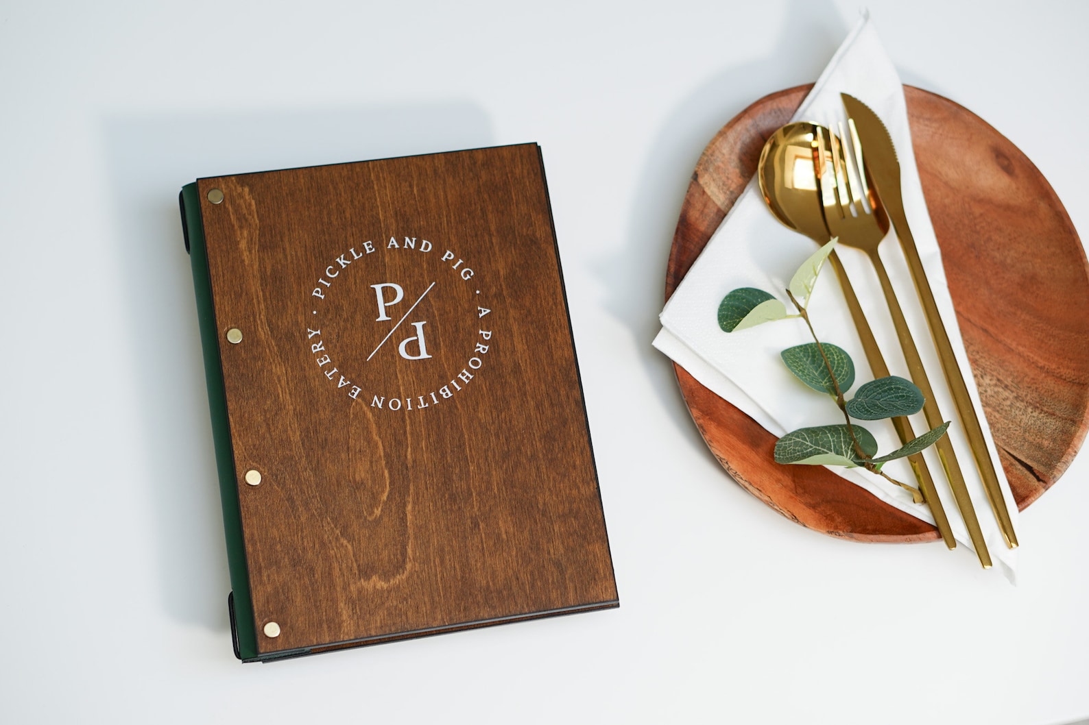 Wooden Menu, Leather Menu A4/US Letter, A5/US Half-letter, Leather Menu ...