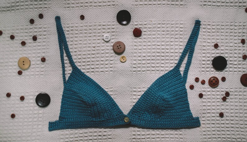 Super Easy Crochet Pattern the Button Bra Beginner's Friendly, All ...