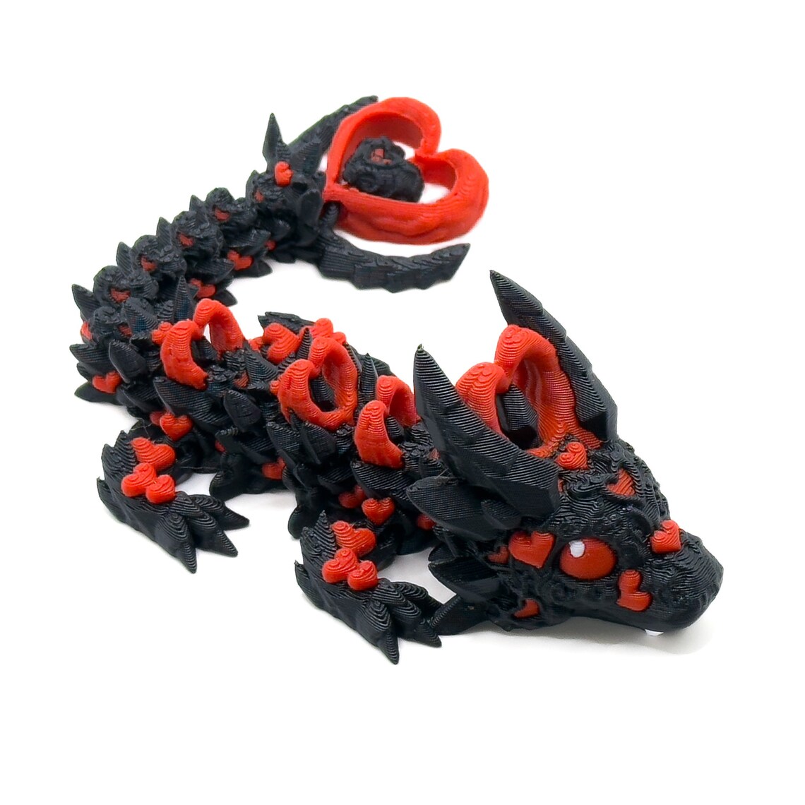 Baby Heart Dragon: Dark - 3D Printed, Articulated Valentine's Day ...