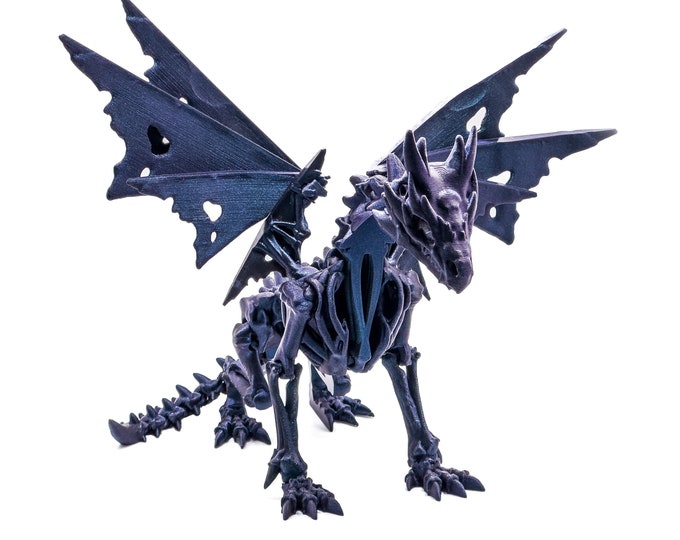 Wraithwing Dragon 3D Printed, Fully Articulated Skeleton Dragon - Etsy
