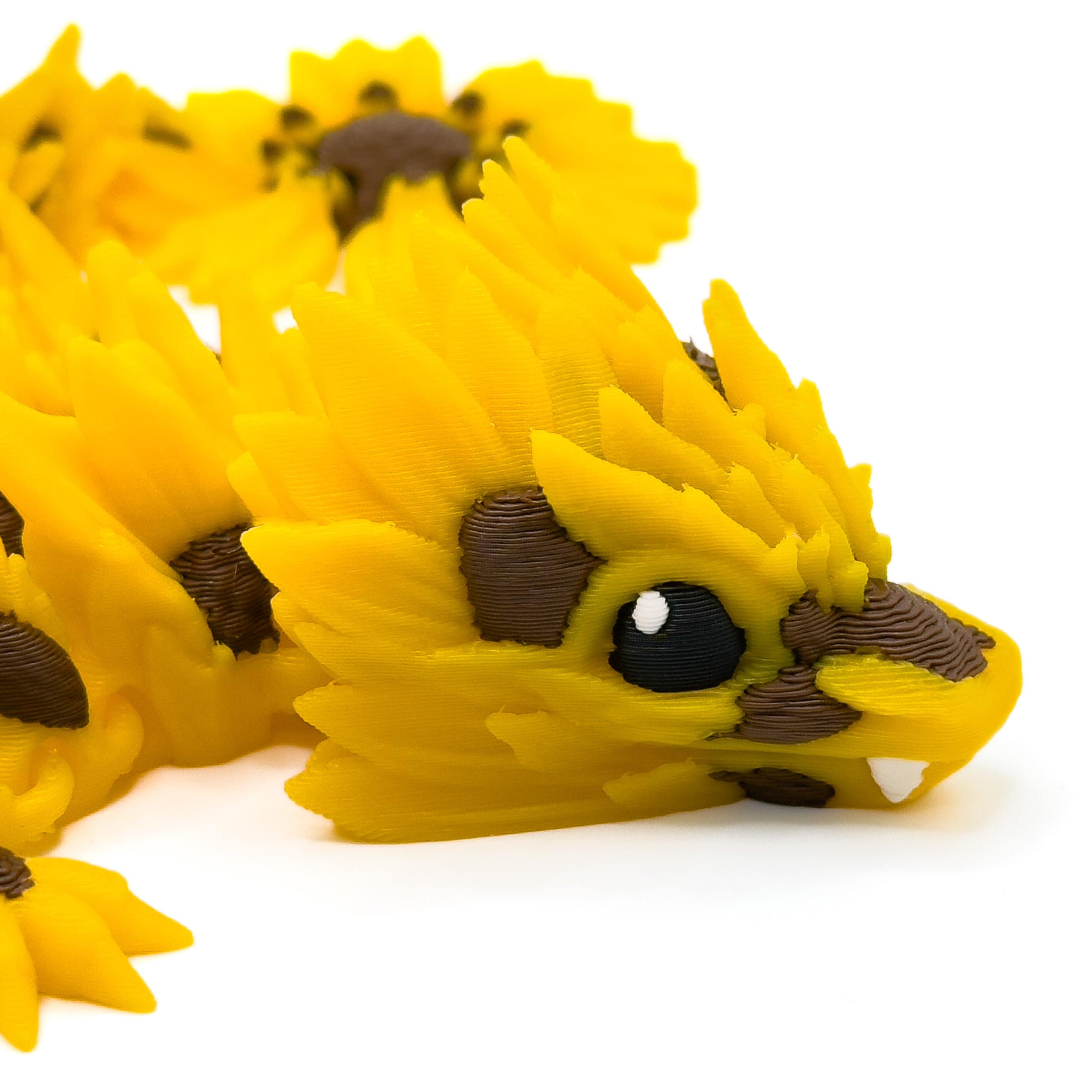 Baby Sunflower Dragon - 3D Printed, Articulated Dragon - Etsy