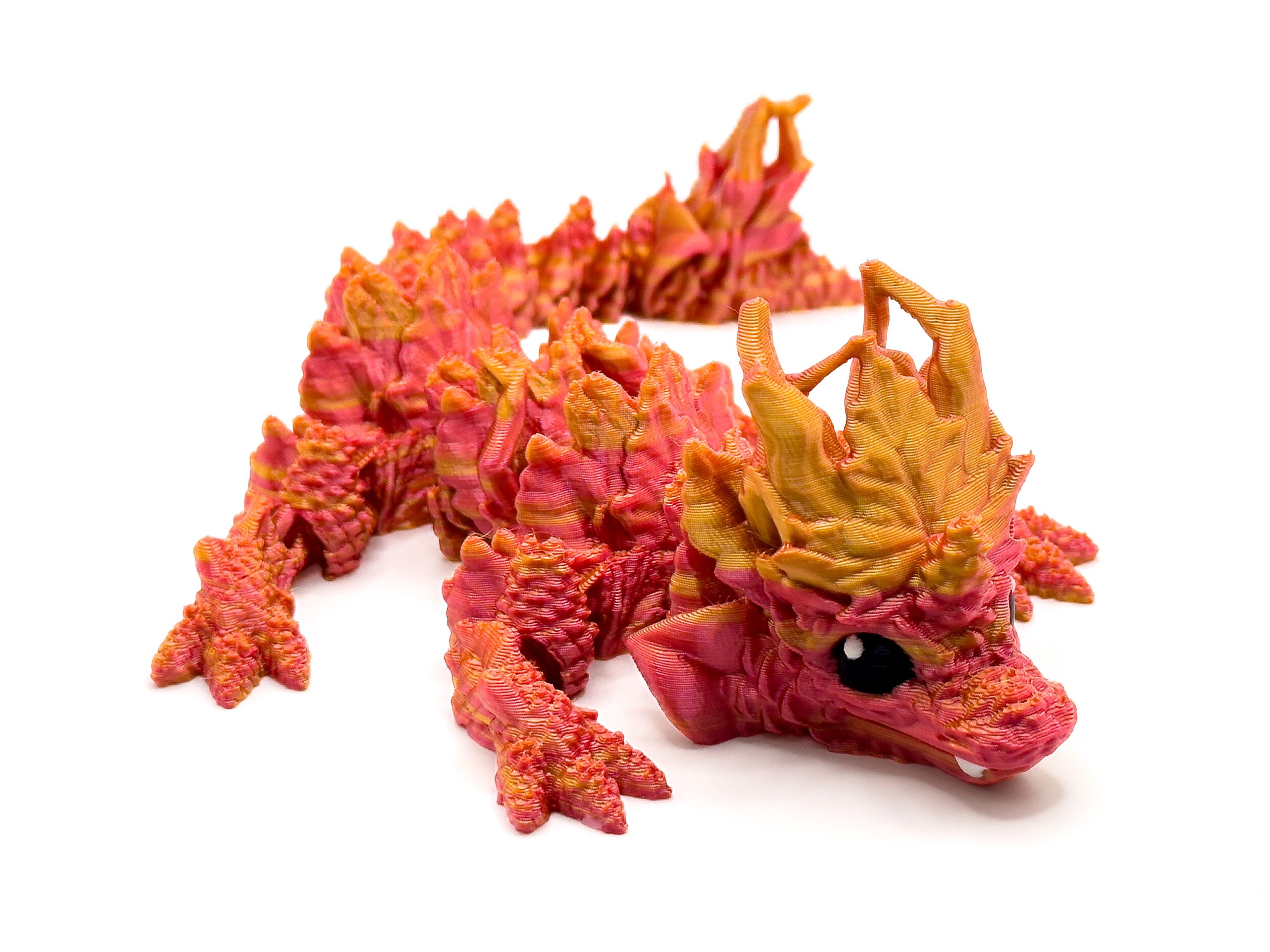 Baby Autumn Dragon - 3D Printed, Fully Articulated Dragon - Etsy