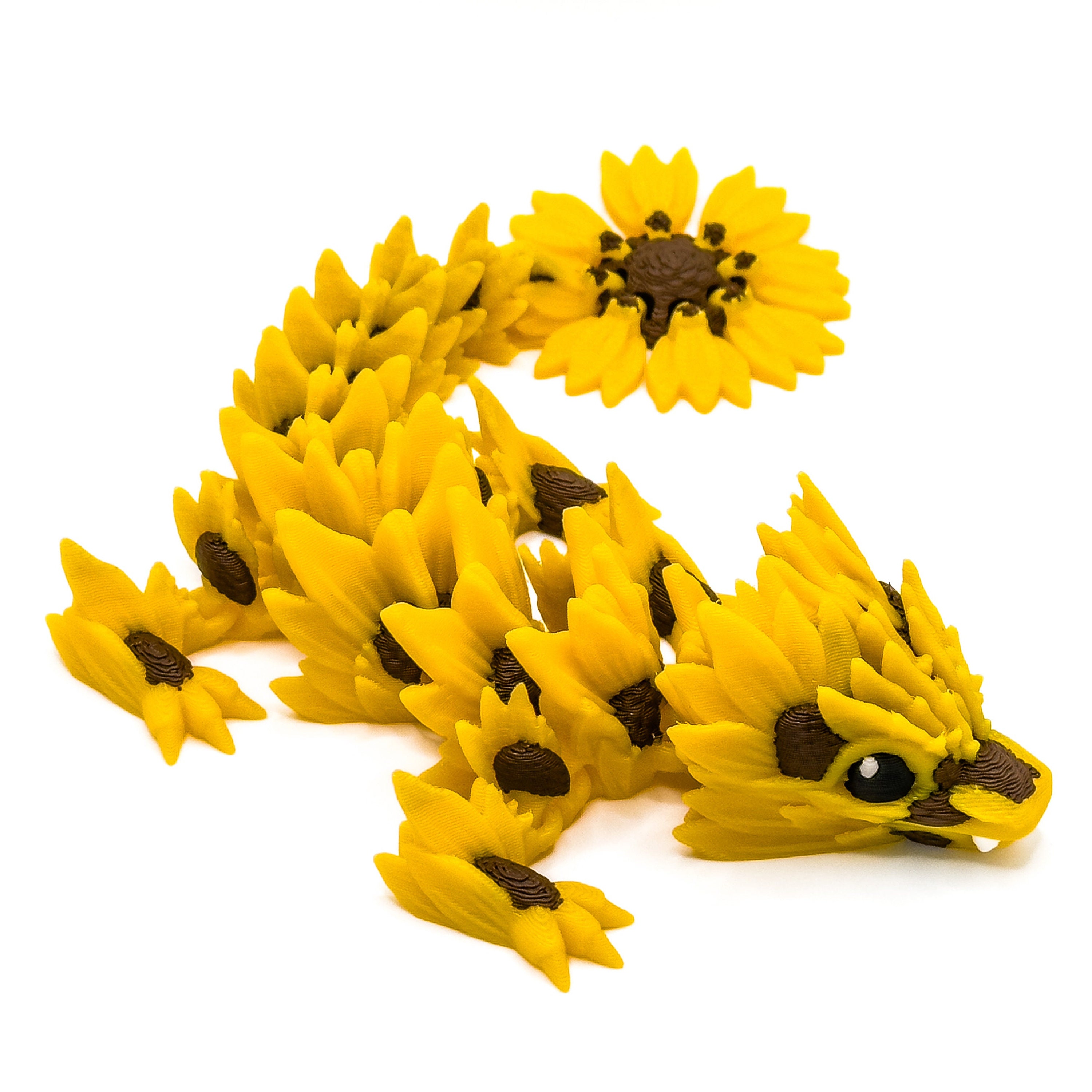 Baby Sunflower Dragon - 3D Printed, Articulated Dragon - Etsy