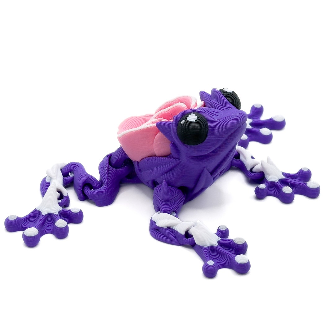 Rose Frog - 3D Printed, Articulated Valentine's Day Frog - Etsy