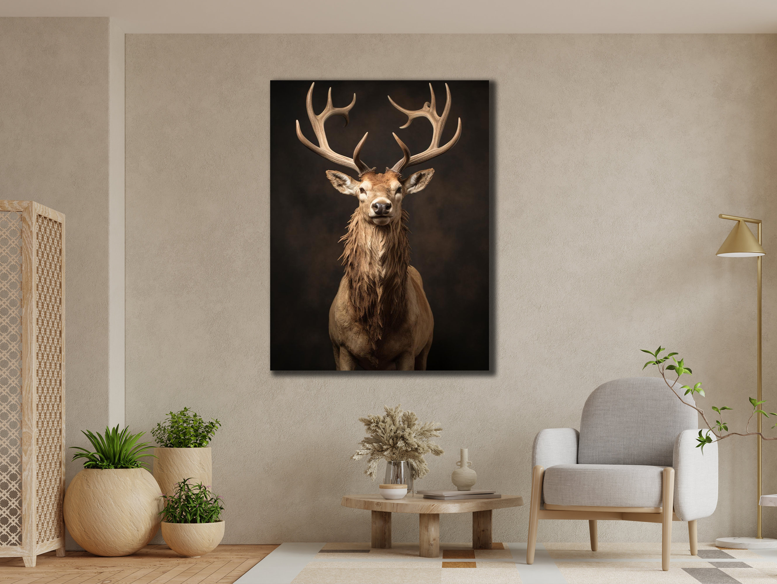 Deer Art Print, Deer Wall Art, Animal Wall Art Prints, Deer Canvas Wall Art, Stag Wall Art ...