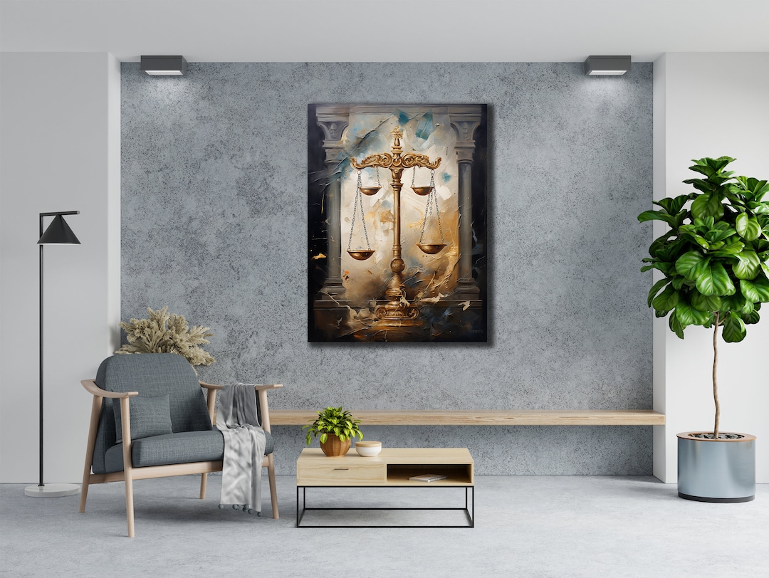 Justice Canvas Art Print, Modern Wall Art Print, Painting on Canvas ...