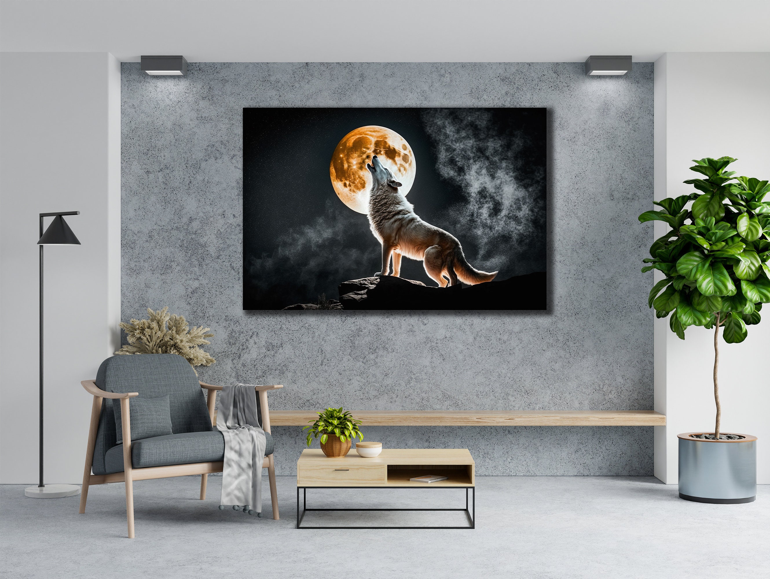 Wolf Canvas Wall Art, Animals Wall Decor, Dining Room Decor, Print ...