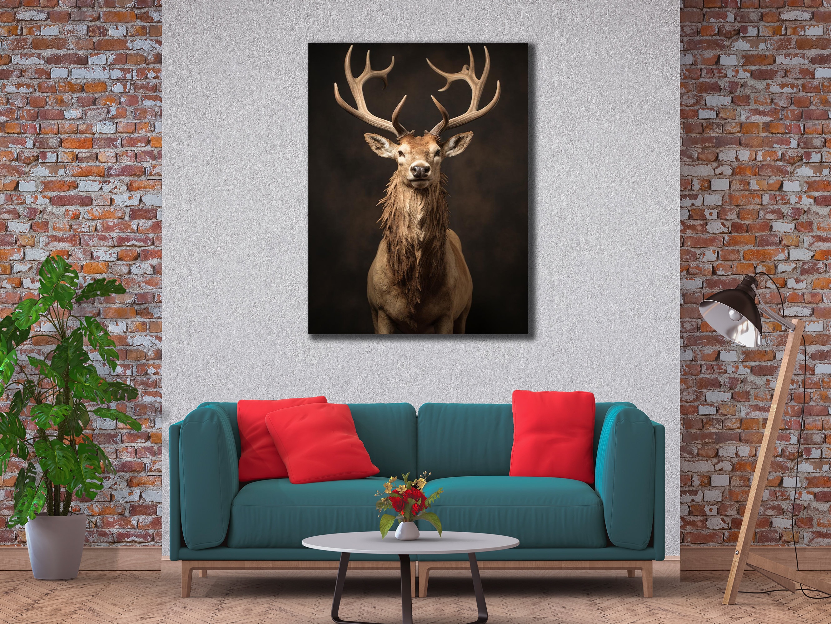 Deer Art Print, Deer Wall Art, Animal Wall Art Prints, Deer Canvas Wall ...