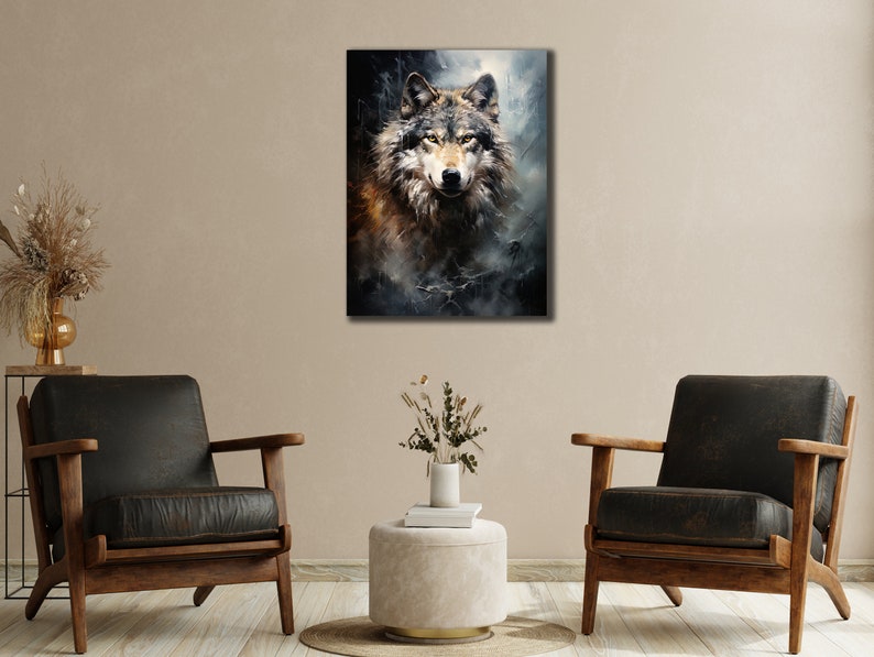 Wolf Canvas Wall Art, Animals Wall Decor, Dining Room Decor, Print ...