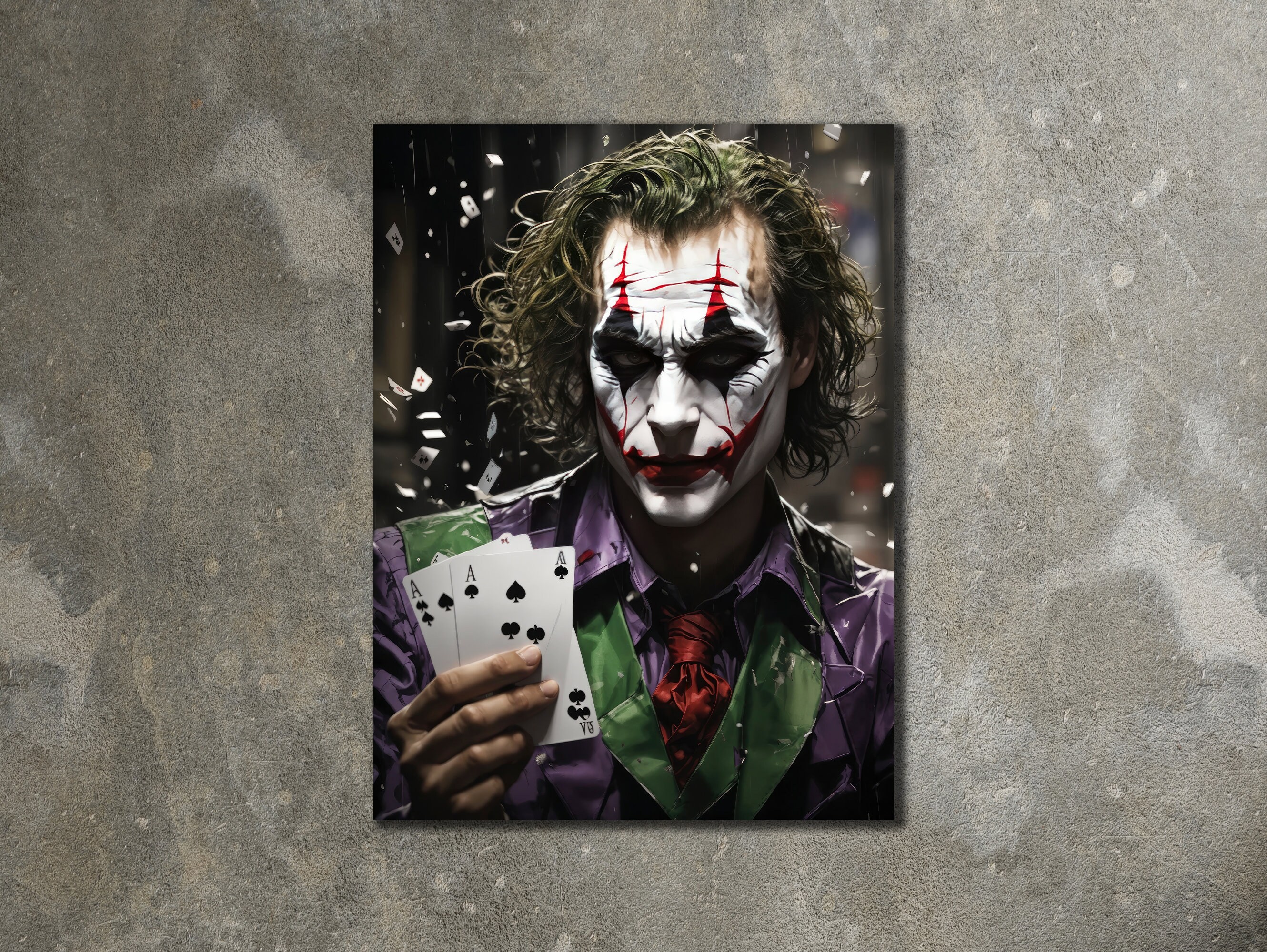 Joker Canvas Art Print, Superhero Wall Art, Movie Wall Decor Print ...