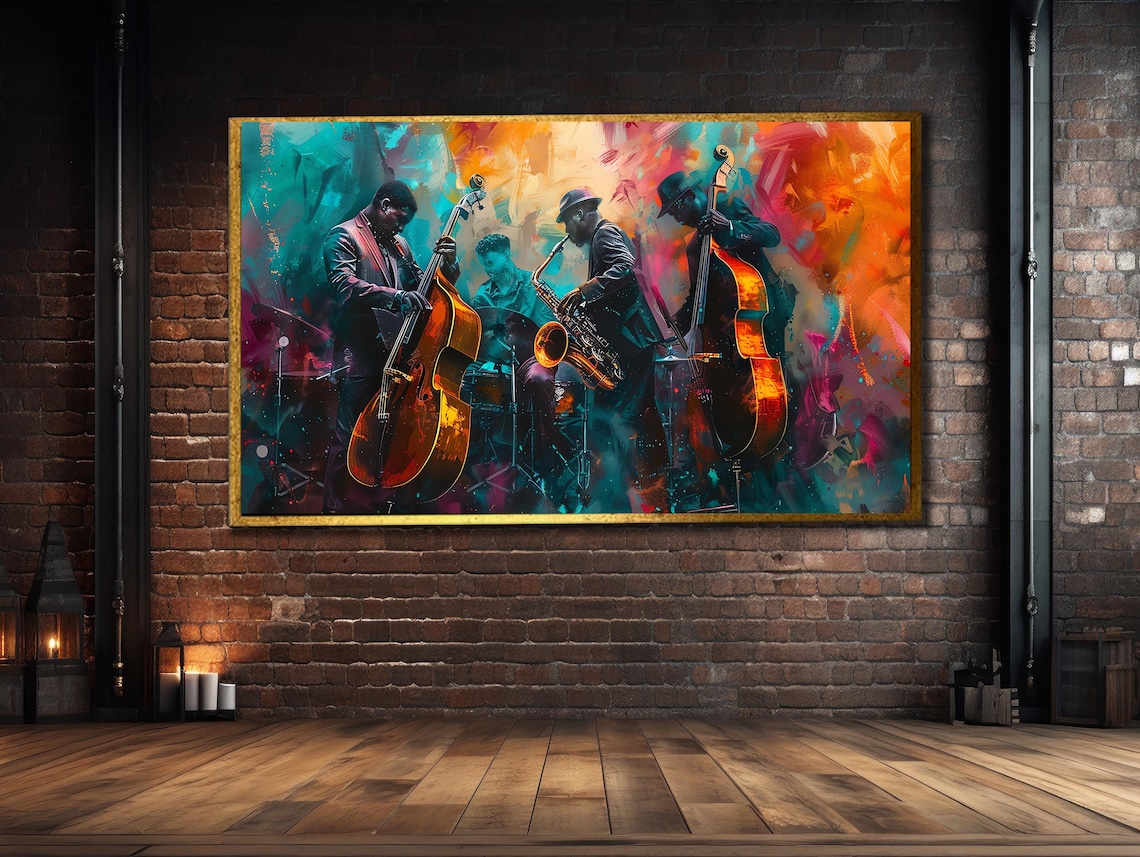 Jazz Band Canvas Art Print: Music Room Wall Decor - Etsy