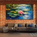 Pink Lotus Canvas Painting, Water Lily Wall Art, Ready to Hang - Etsy