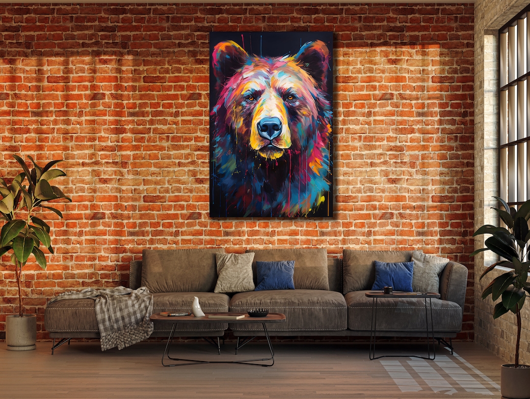Grizzly Bear Wall Art, Animals Wall Decor, Polar Bear Canvas, Print ...